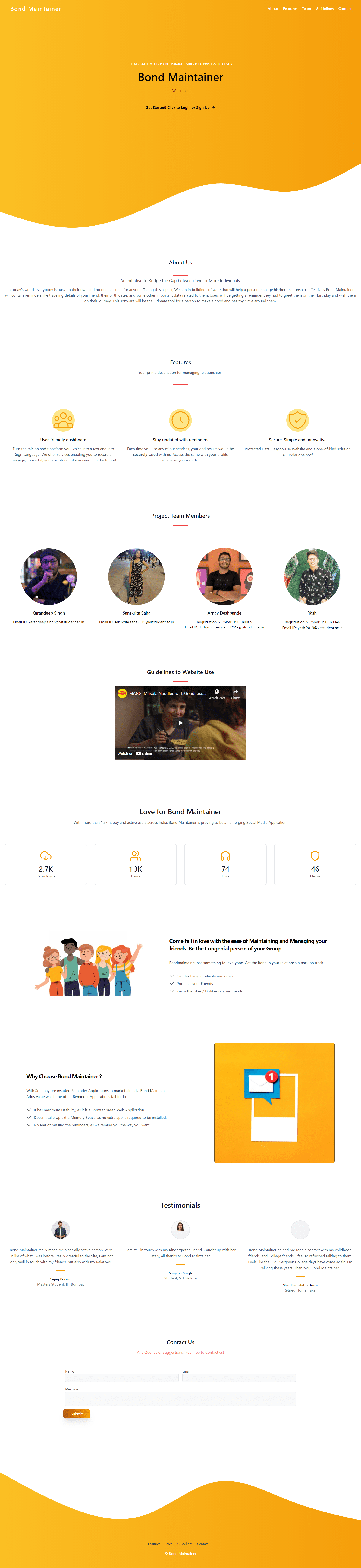 BondMantainer | Kd Singh